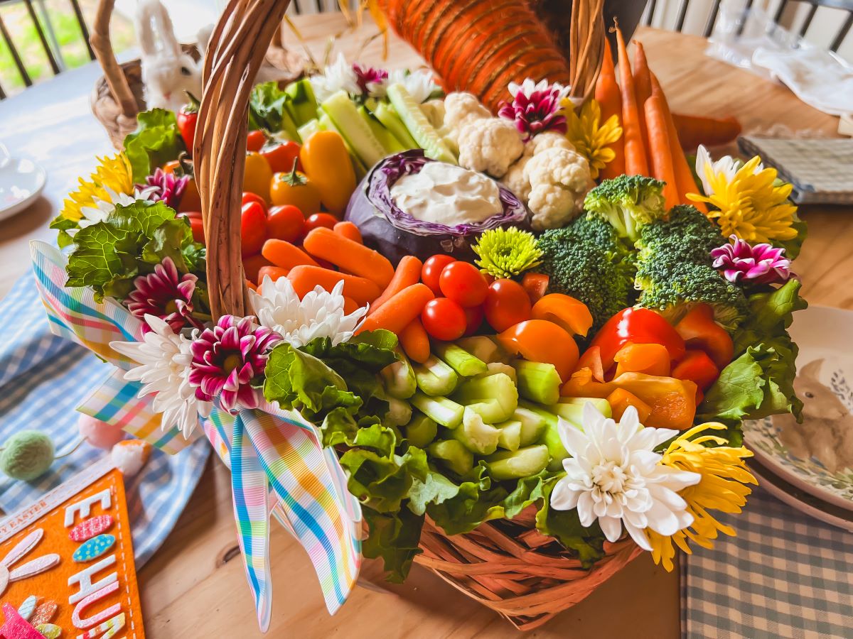 Veggie Basket Charcuterie Board