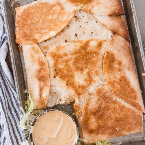 Cheeseburger Quesadilla (Sheet Pan)