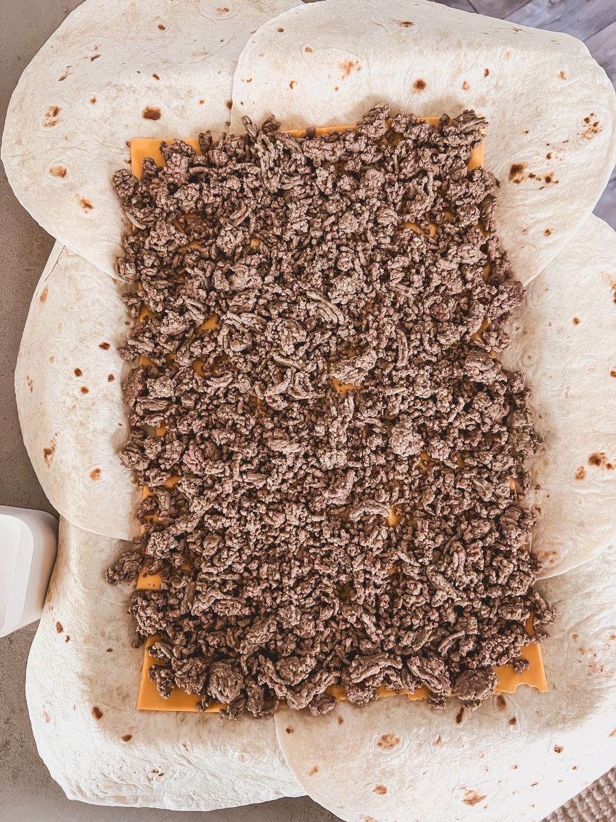 Cheeseburger Quesadilla (Sheet Pan)