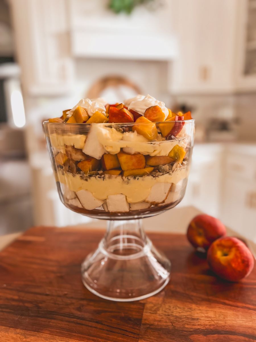 You'll Love This Easy, No-Bake Peach Trifle!