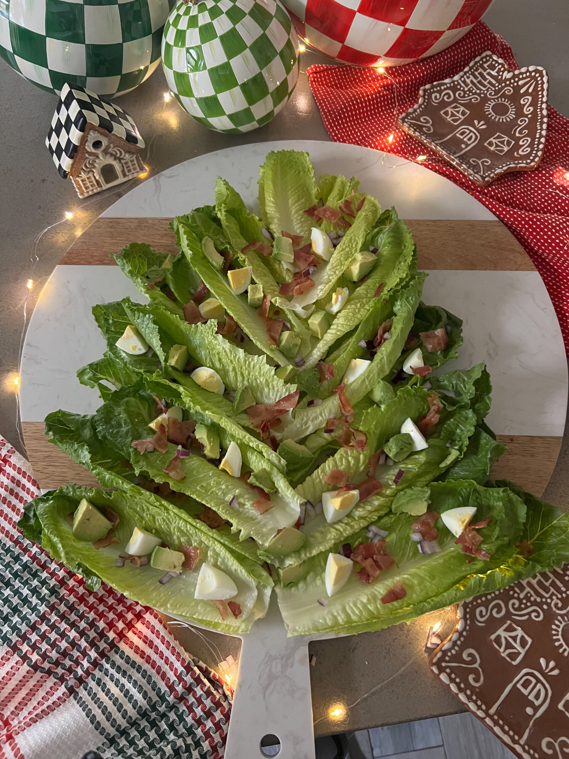 Cobb Salad Christmas Tree