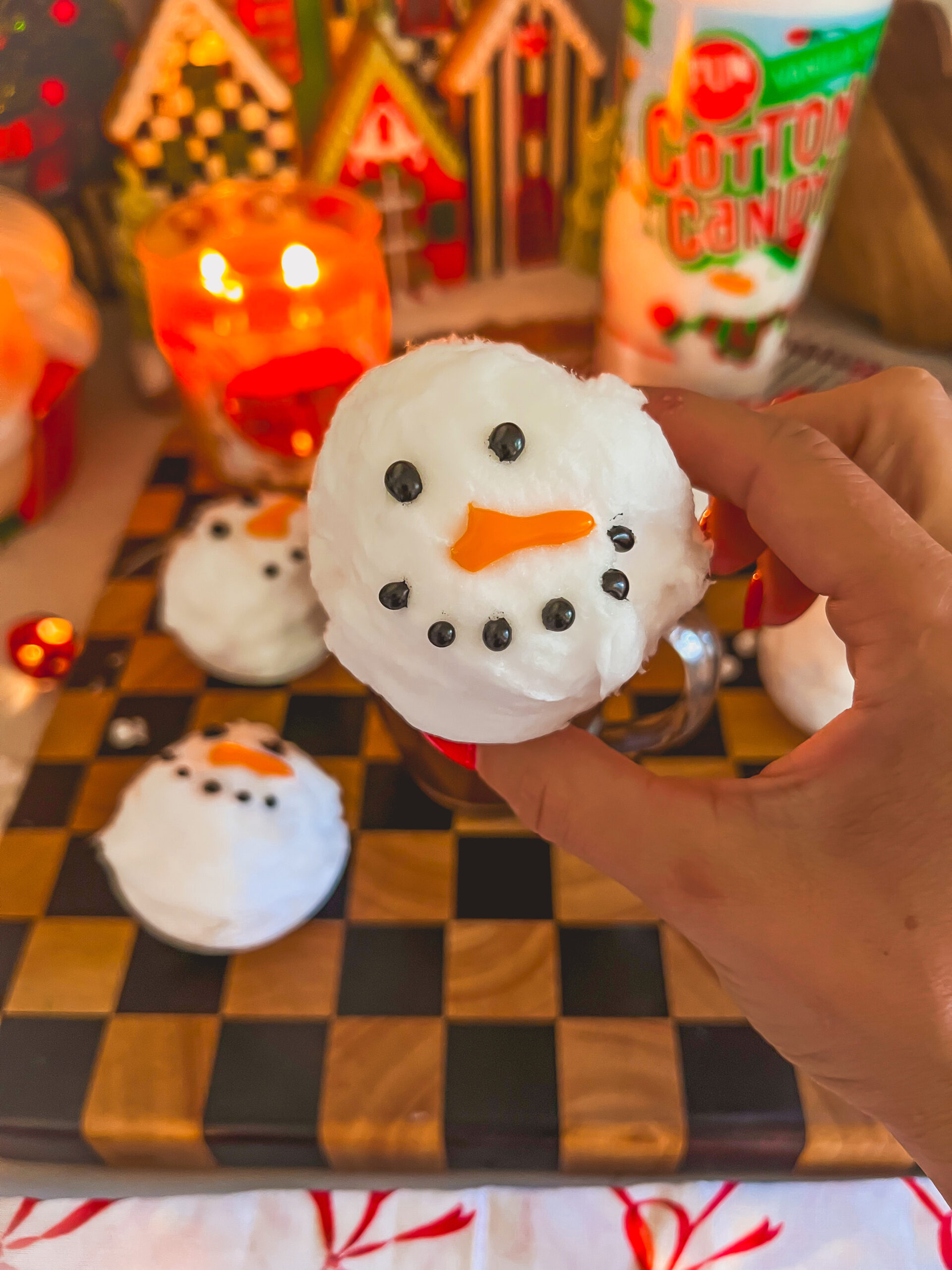 How to Make Cotton Candy Hot Chocolate Snowmen!